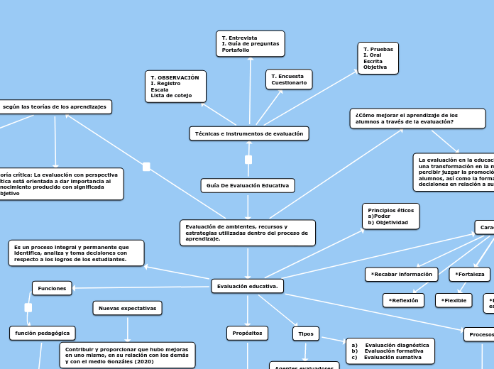 Guía De Evaluación Educativa Mind Map